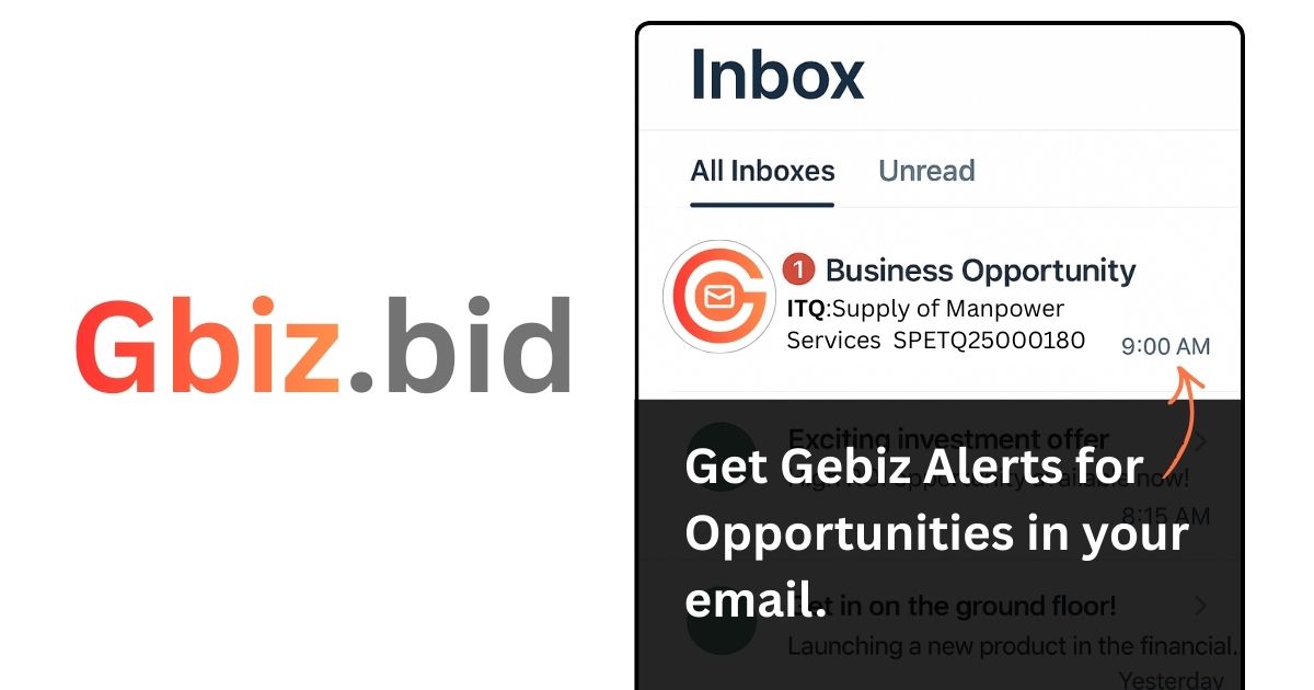 GeBiz Singapore Tender Opportunities - Latest GeBiz Alerts | gbiz.bid